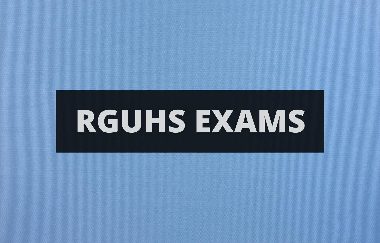 RGUHS Issues Clarification on Exam Schedule For Super Specialty courses ...