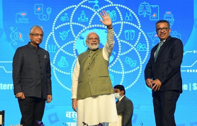 PM Modi Lays Foundation Stone of WHO Global Centre For Traditional ...