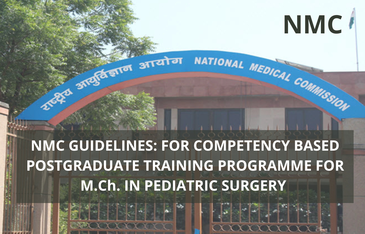 NMC Guidelines For Competency-Based Training Programme For MCh ...