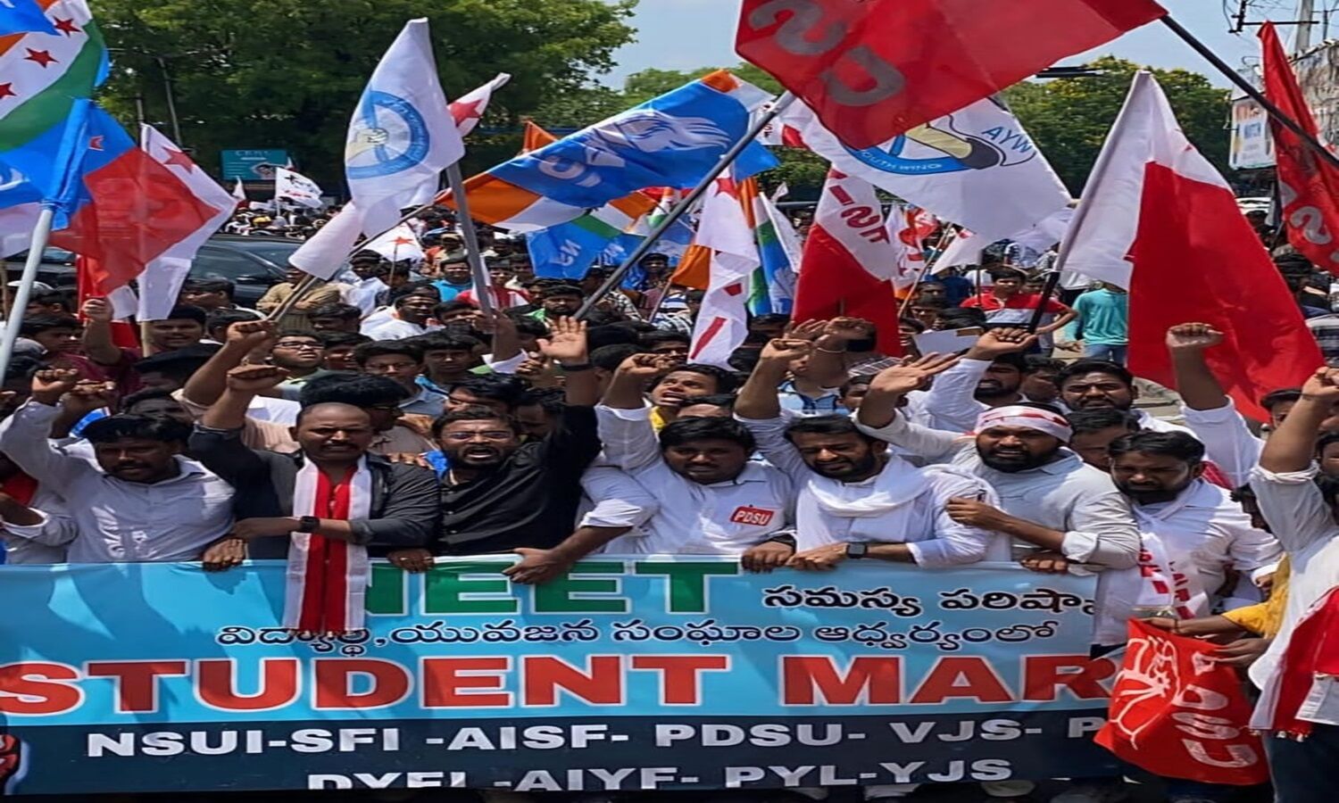 NEET 2024 Controversy: Over 4000 Students stage protest in Hyderabad ...