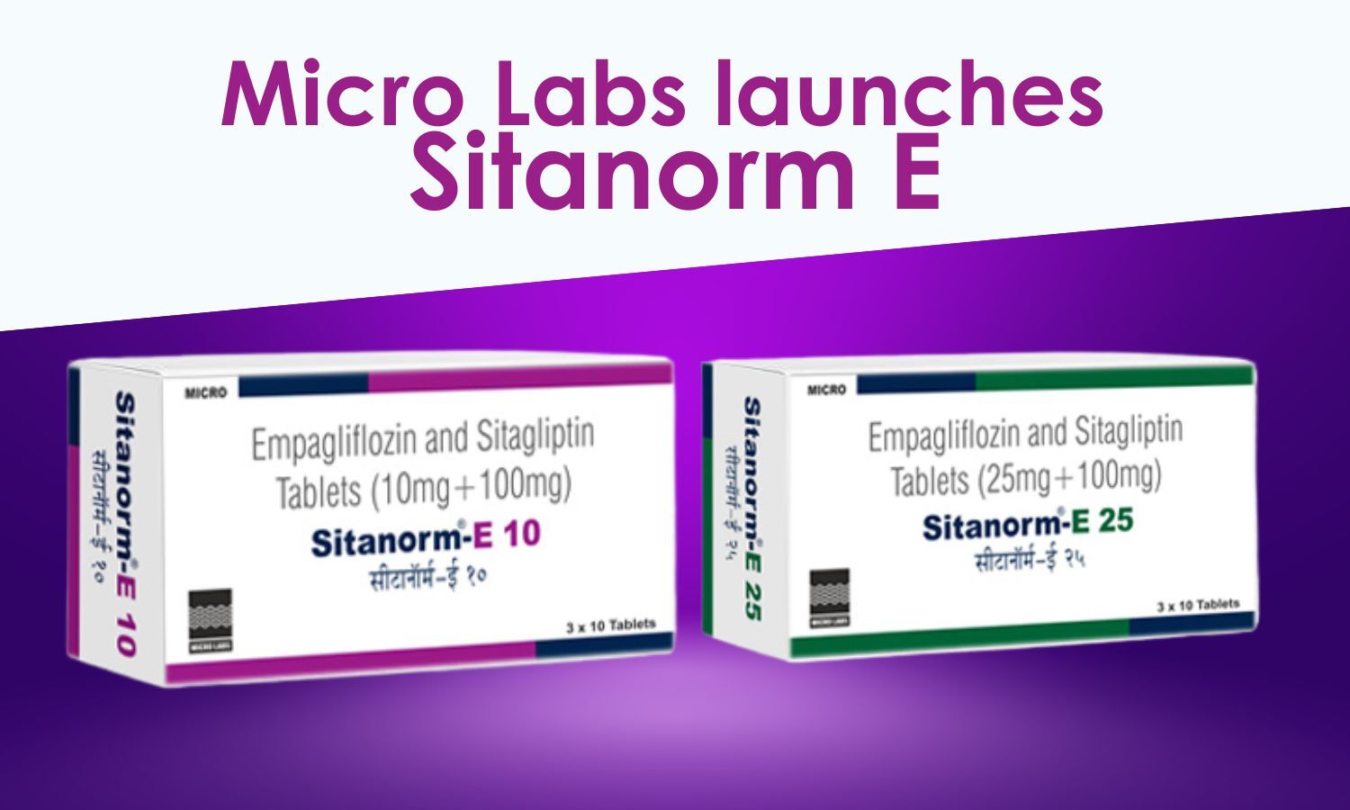 Micro Labs Launches Sitanorm E: Sitagliptin + Empagliflozin FDC for ...