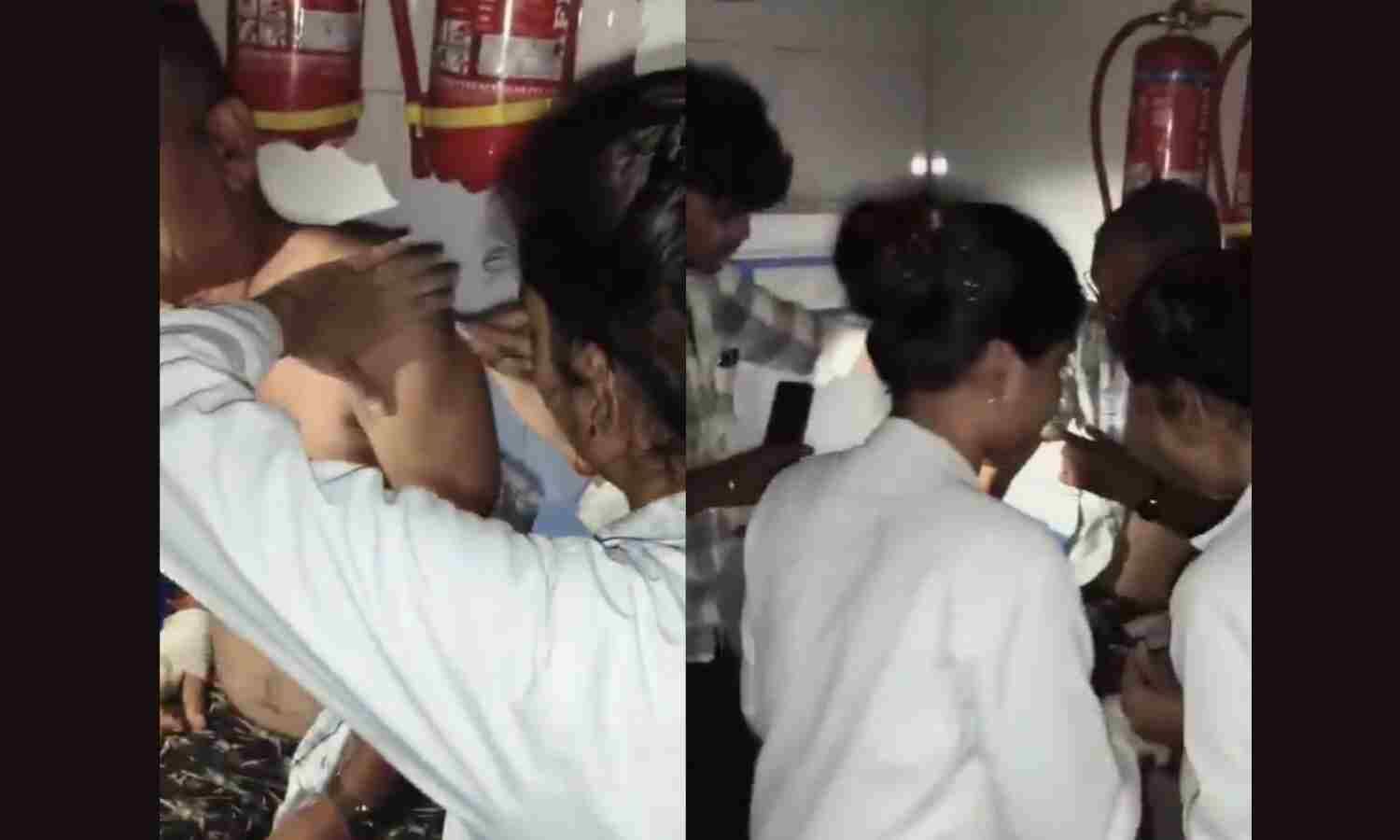 Viral video shows doctor administering injection under torchlight at ...