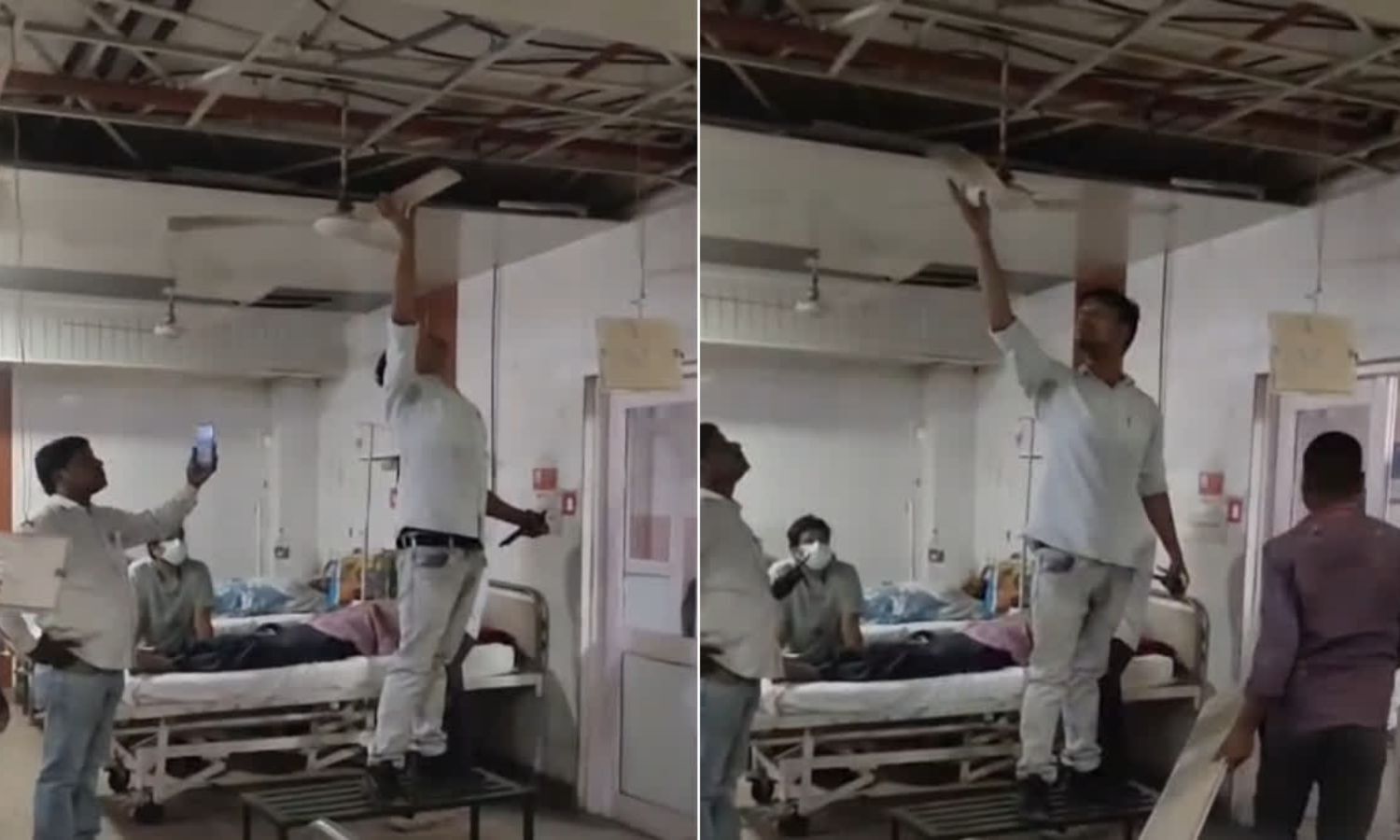 False ceiling collapses in Lucknow Civil Hospital emergency ward ...